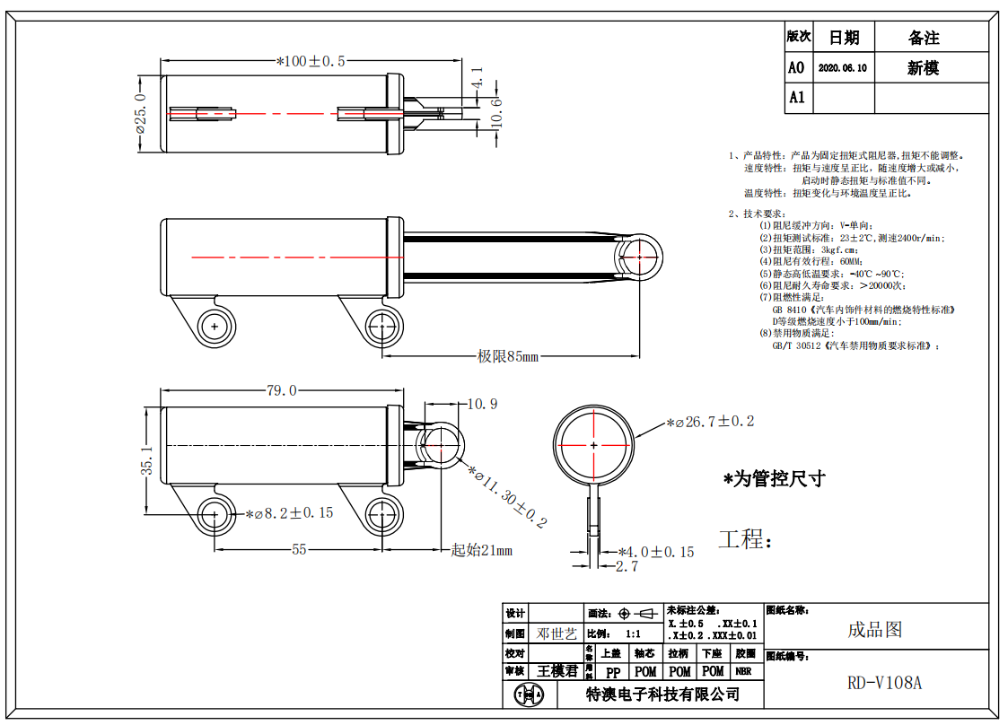 Manufacture Air Damper RD-V108A